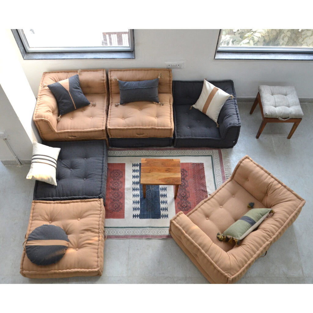 Modular Center Sofa "BIG C" with Recycled Polyester Filling size ...